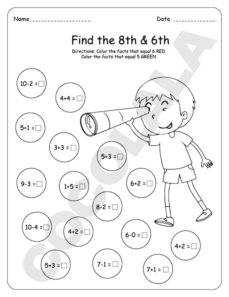 Kindergarten Math Worksheets Printable PDF | Addition & Subtraction ...