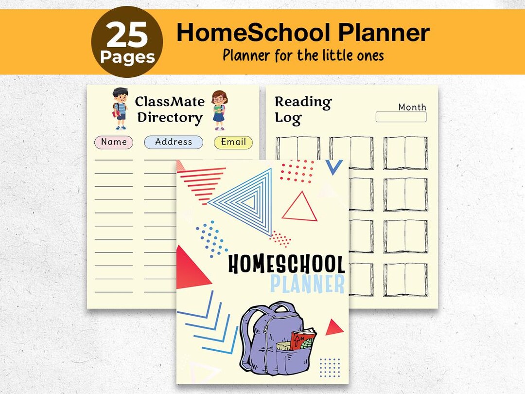 Homeschool Planner Printable | Weekly & Monthly Lesson Plan ...