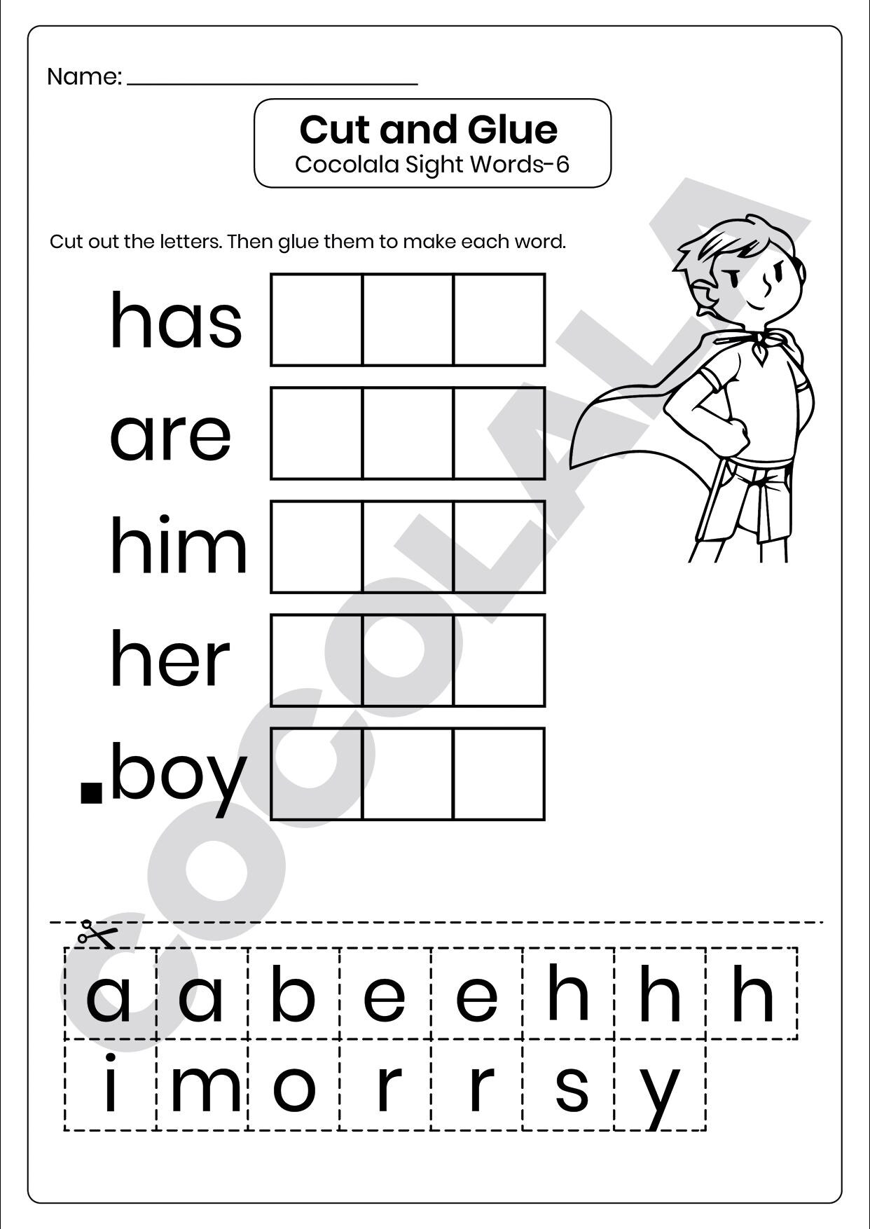 Build the Word, Sight Word Worksheets | 30 Printable Pages for ...