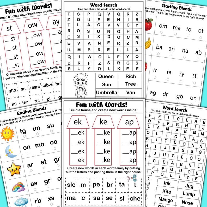English Vocabulary Learning Worksheets 65 Printable Vocabulary Practice ...