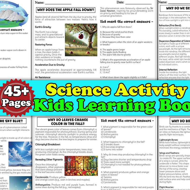 Reading Science Book - Etsy