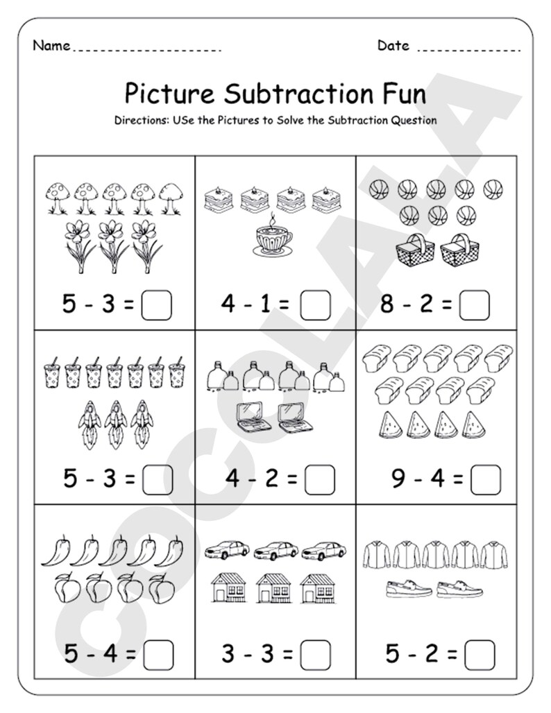 Kindergarten Math Worksheets Printable PDF | Addition & Subtraction ...