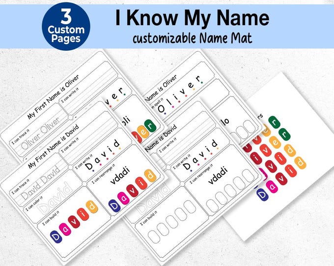 Special Custom Name Date & Hearts Photo Mat - Etsy