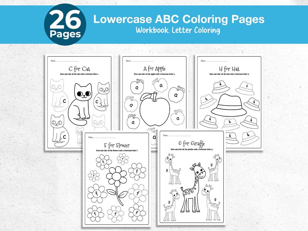 26 Lowercase Alphabet Coloring Pages, Preschool Activity, Preschool ...
