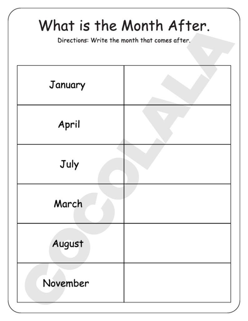 25 Printable Daily Calendar Worksheets | Preschool Kindergarten ...