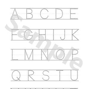55 Uppercase Lowercase Alphabet Tracing Worksheets | Printable ...
