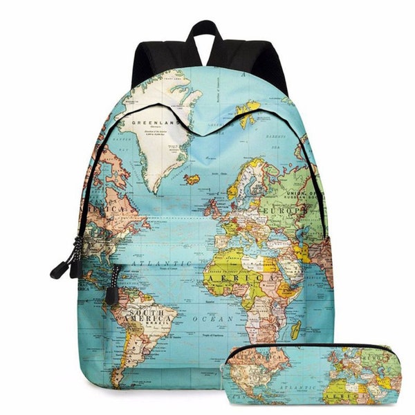 Map Backpack - Etsy