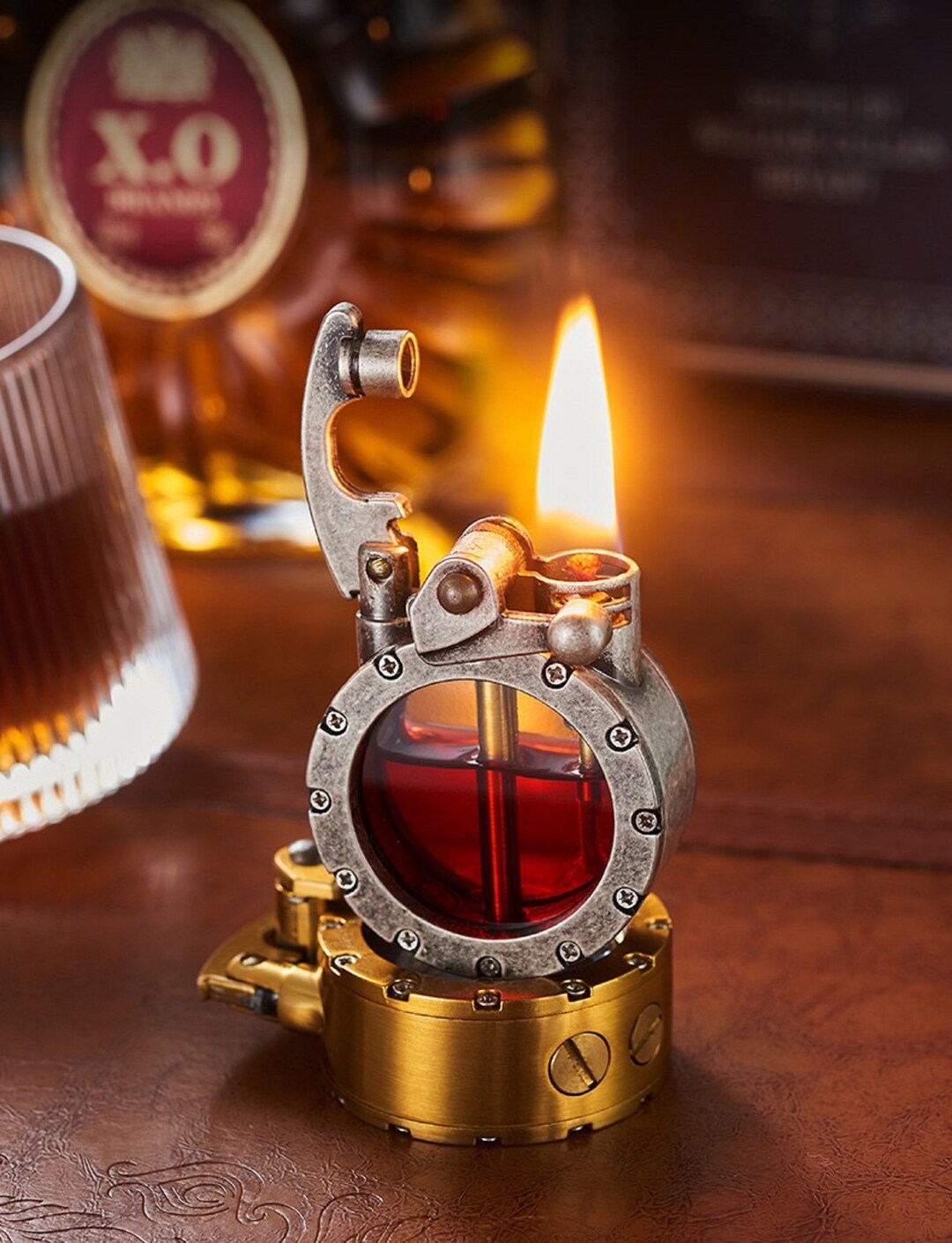 Retro Lighter Oil Tank Metal Rocker Windproof Lighter Men Collection ...