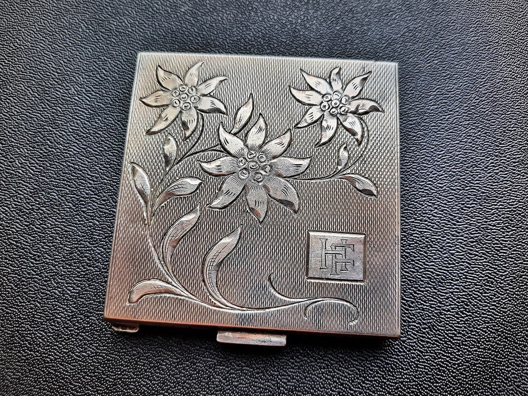Vintage Powder Box Jugendstil, Silver 900 - Etsy