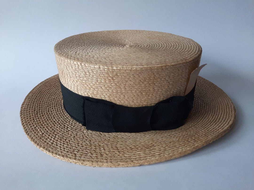 Antique Men's Boater Hat - Austria Graz - Size 54/55 - Etsy