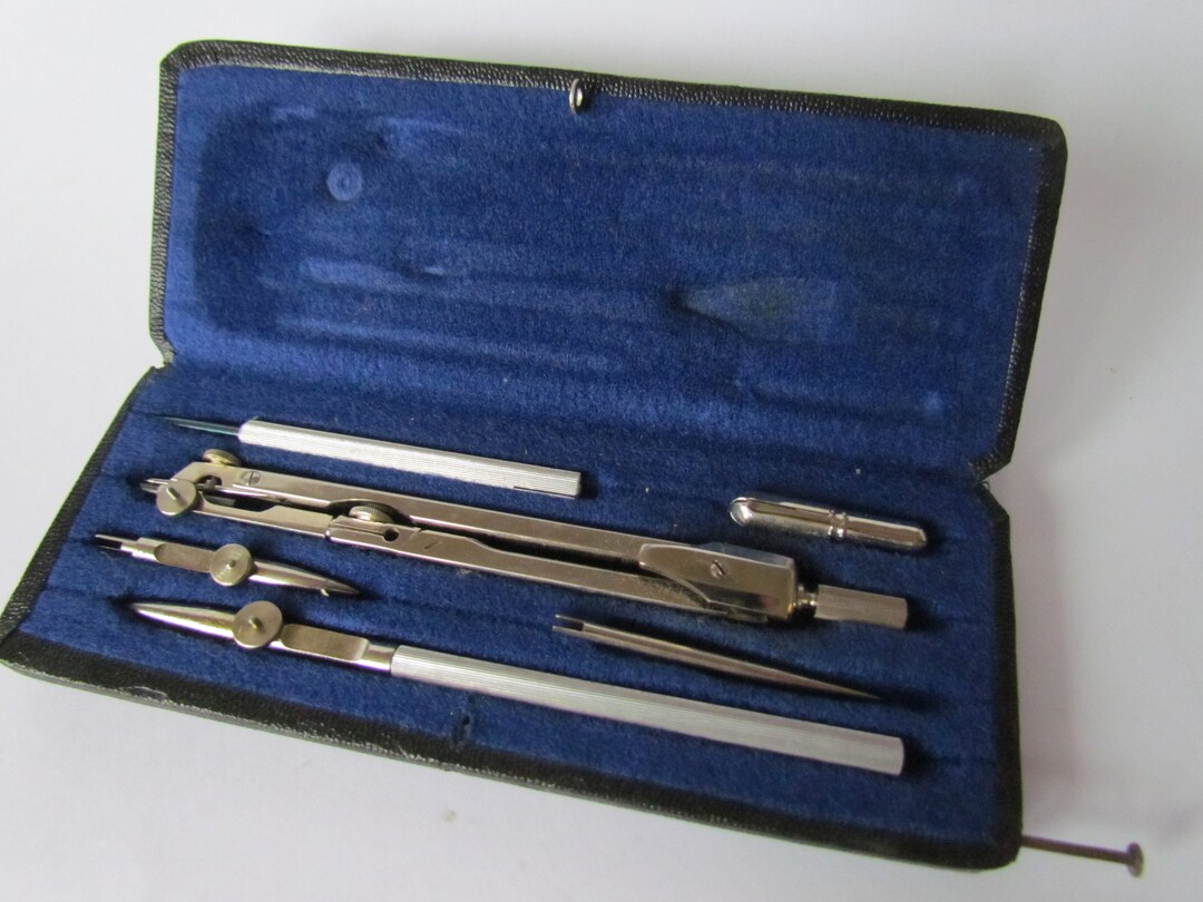 Vintage Technical Drawing Tool Set, 6 Pcs. in a Case - LYRA-TECHNICUM ...