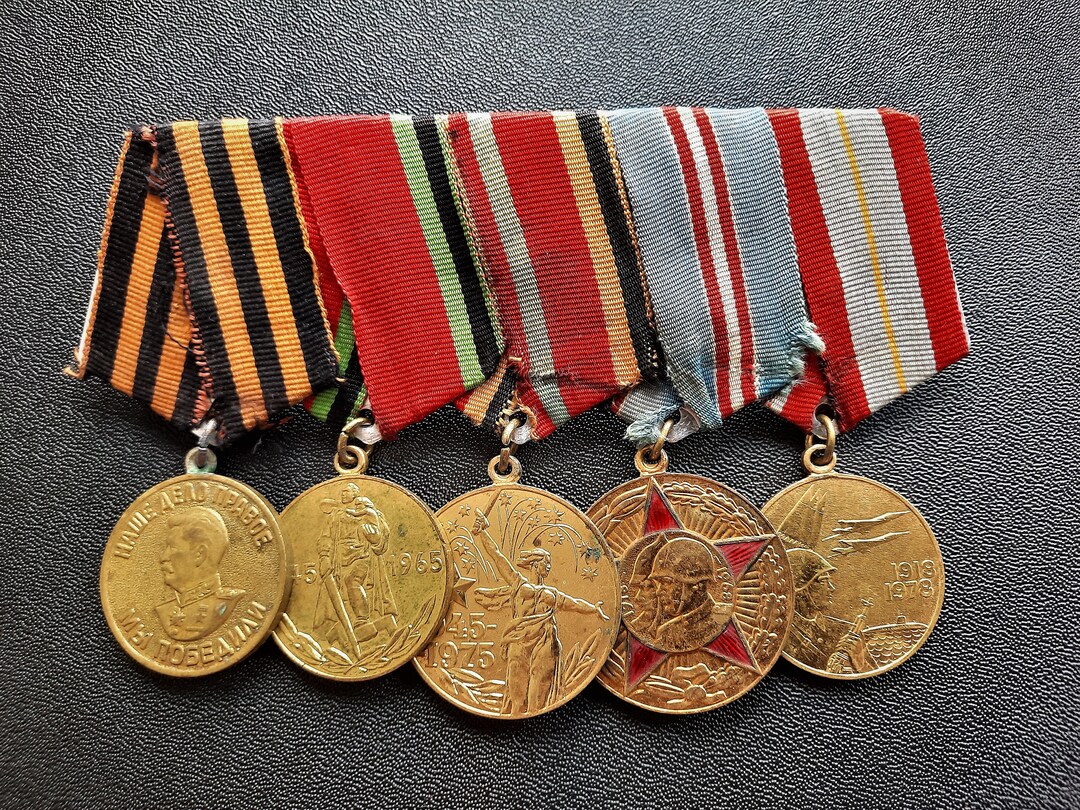 Ussr-set 5 Medals - Military WW2 Veteran Awards - Etsy