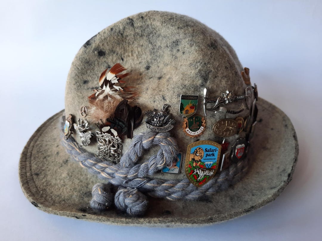 Vintage Austrian-tyrolean Classic Hunting Hat, Size 56/57 - Etsy