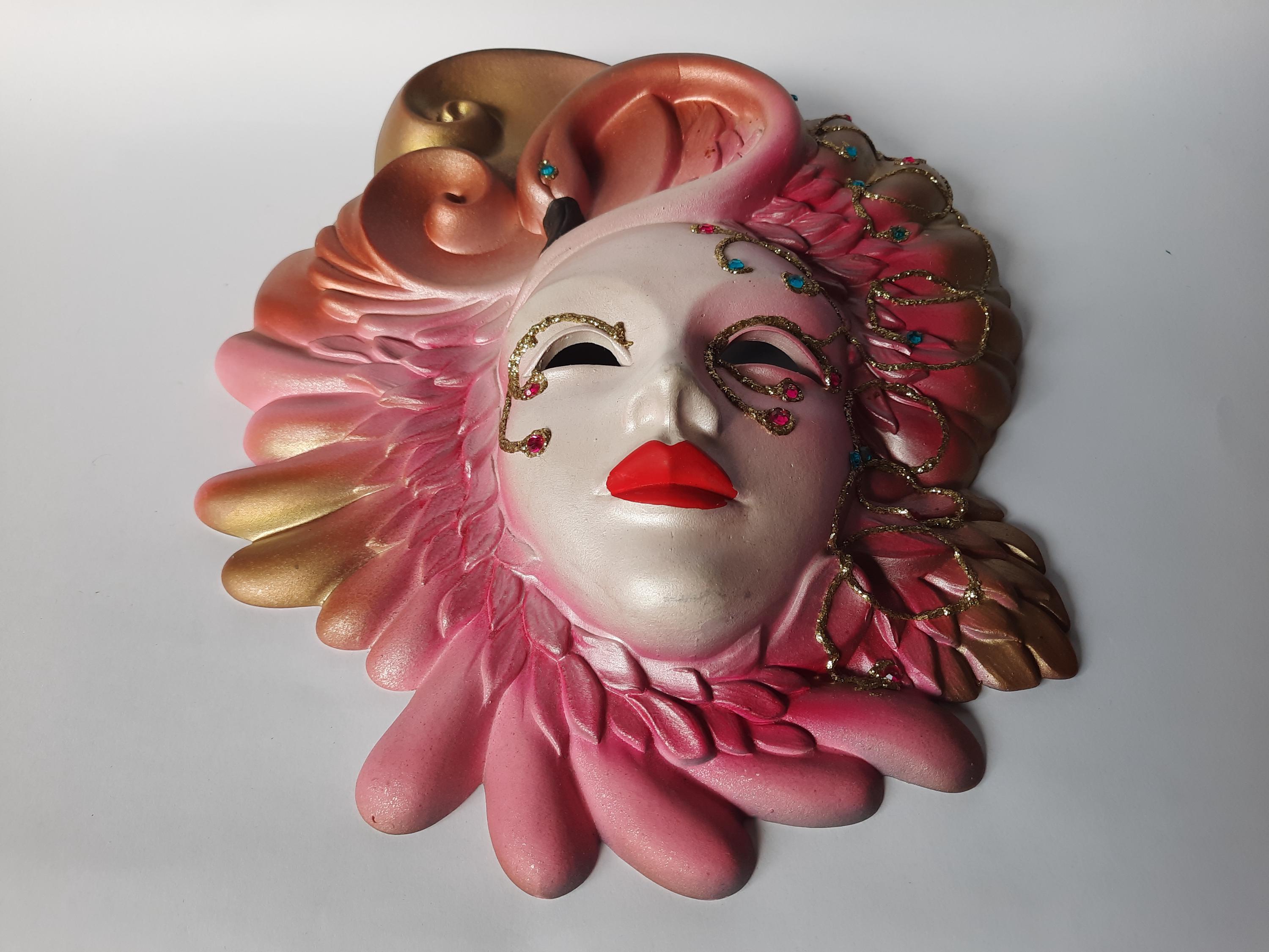 Vintage Ceramic Venetian Carnival Wall Mask 32*26 Cm - Etsy Canada