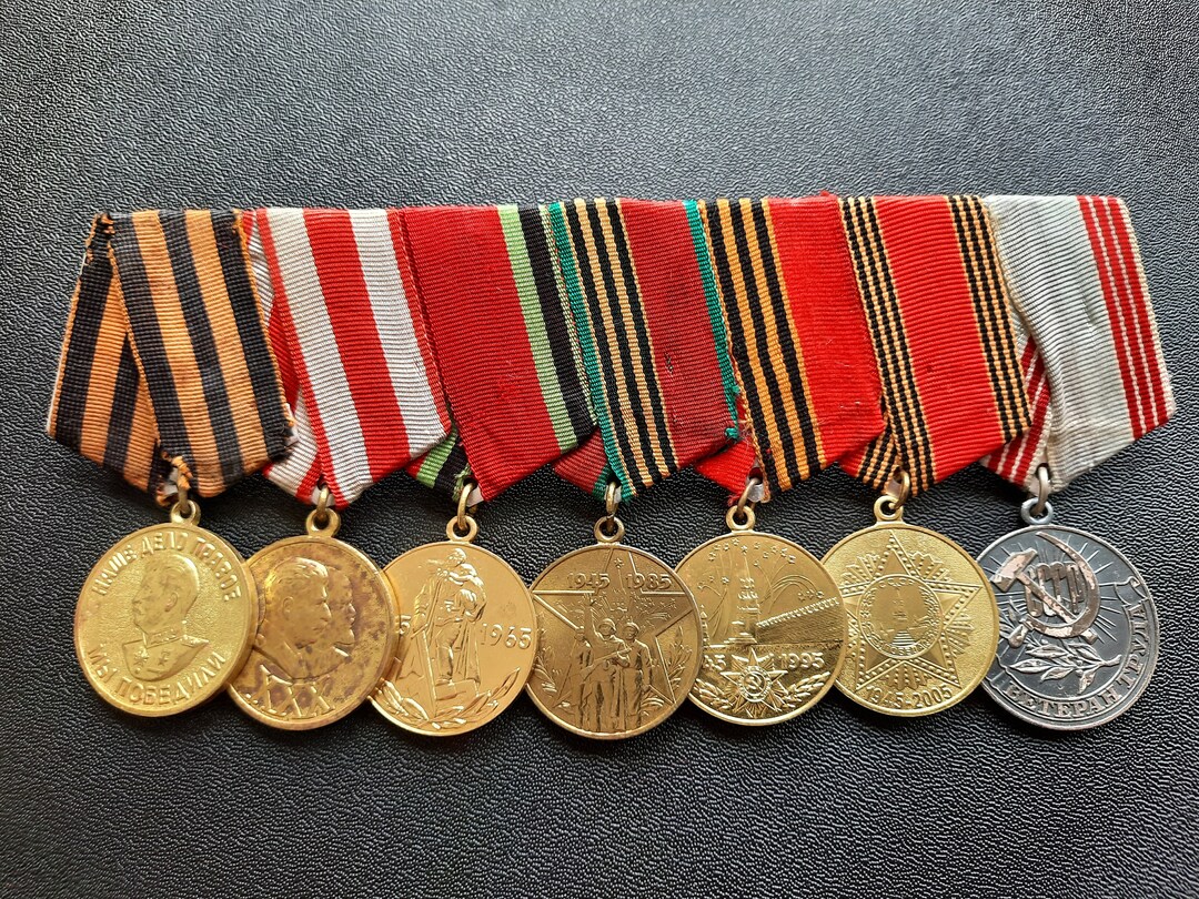 Ussr-set 7 Medals - Military WW2 Veteran Awards - Etsy