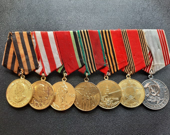 Ussr-set 7 Medals - Military WW2 Veteran Awards - Etsy