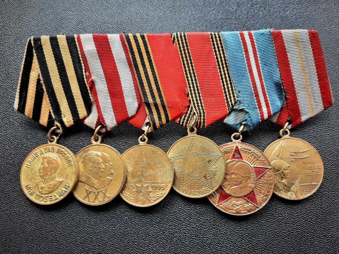 Ussr-set 6 Medals - Military WW2 Veteran Awards - Etsy
