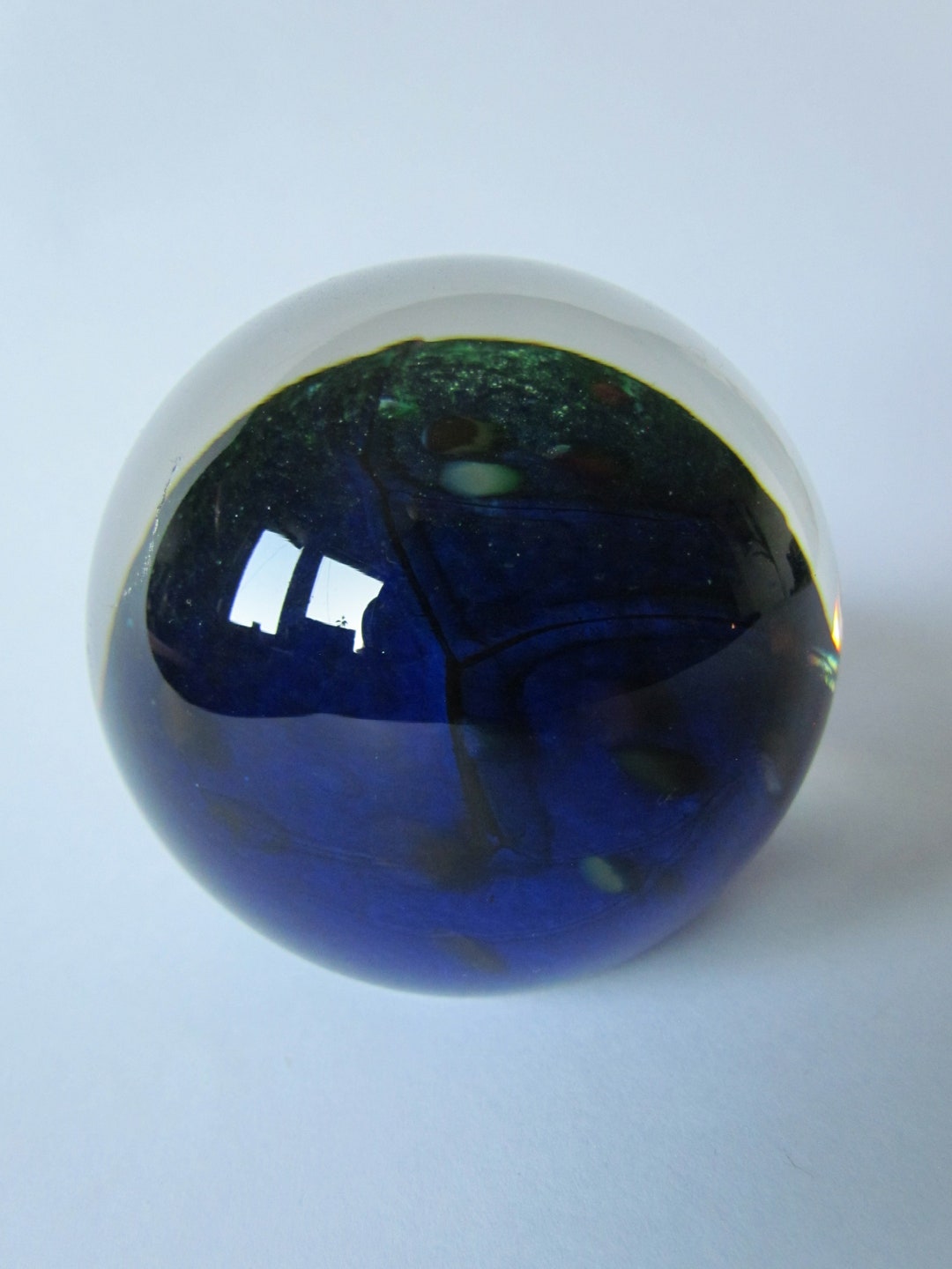 Vintage Glass Ball - Paperweight D-7.5 Cm, Murano Style - Etsy