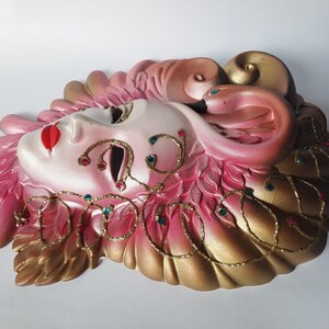 Vintage Ceramic Venetian Carnival Wall Mask 32*26 Cm - Etsy Canada