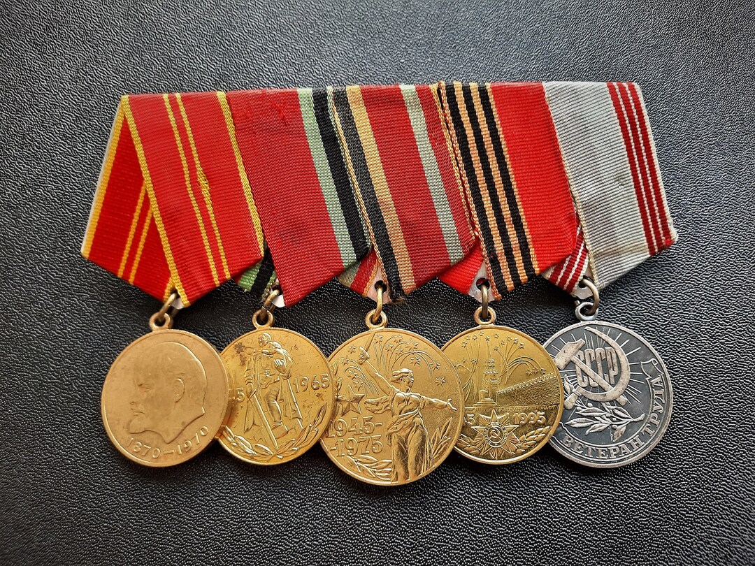 Ussr-set 5 Medals - Military WW2 Veteran Awards - Etsy
