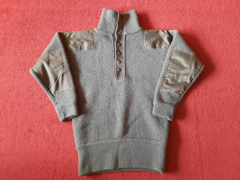 Vintage Austrian Military Mountain Rifle Thick Wool Sweater 50/52-175/ ...