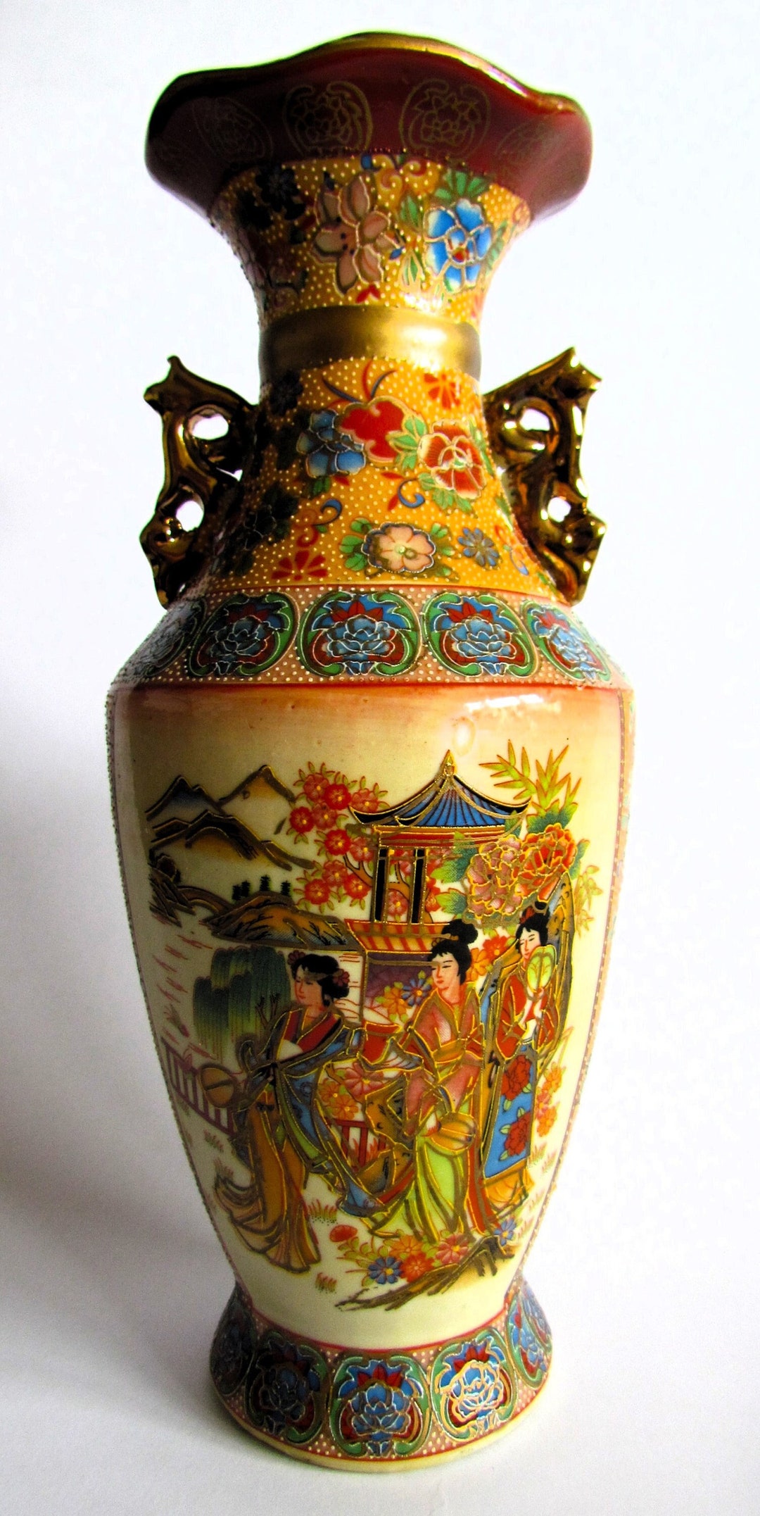 Vintage Chinese Vase, Porcelain, Height 25 Cm - Etsy