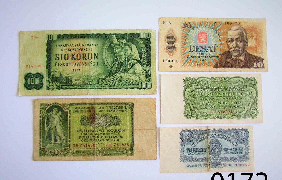 Czechoslovakia BANKNOTES SET - Etsy