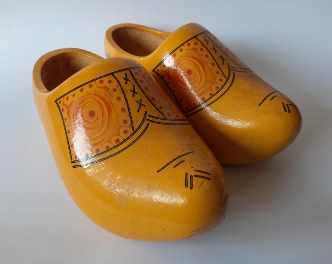 Vintage Dutch Traditional Wooden Shoes - Klompen 20 Cm - Etsy