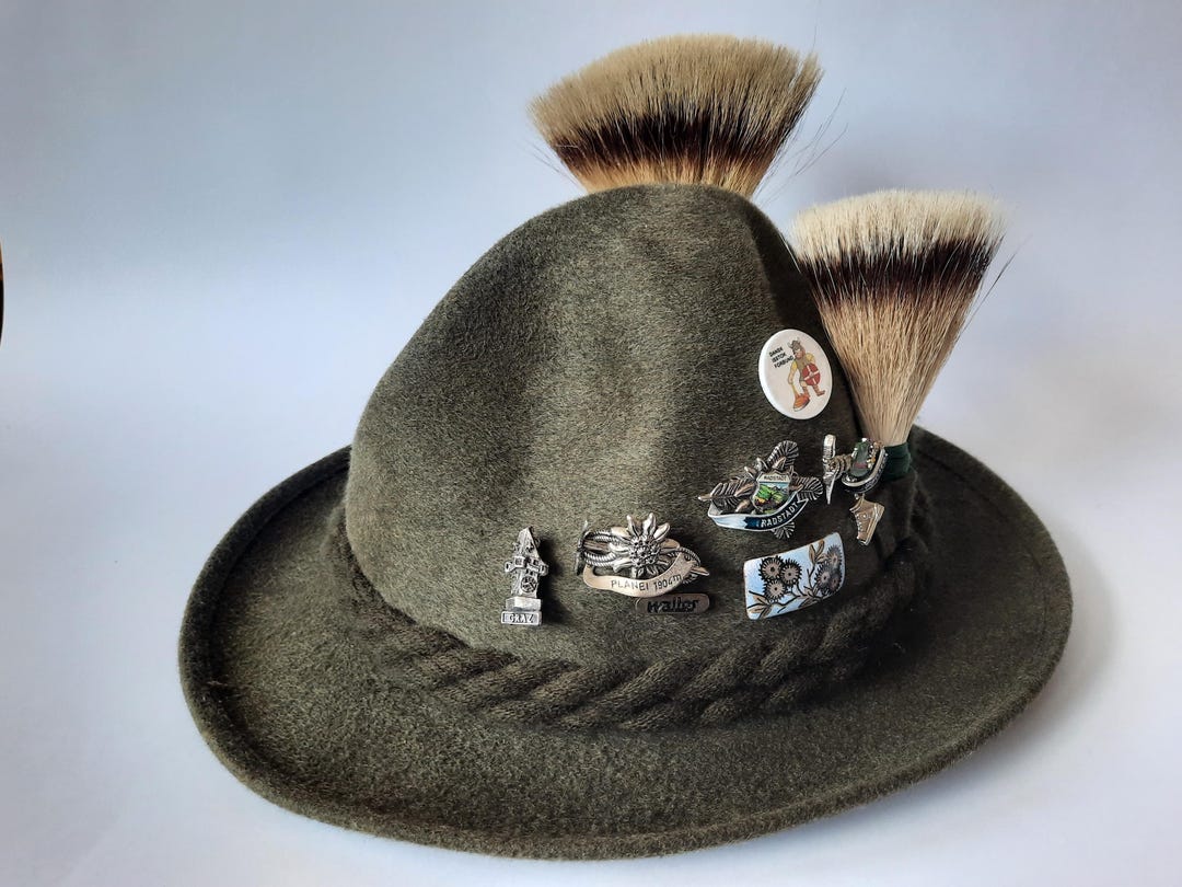 Vintage Austrian - Tyrolean Classic Hunting Hat, WALTER, Size - 56/57 ...