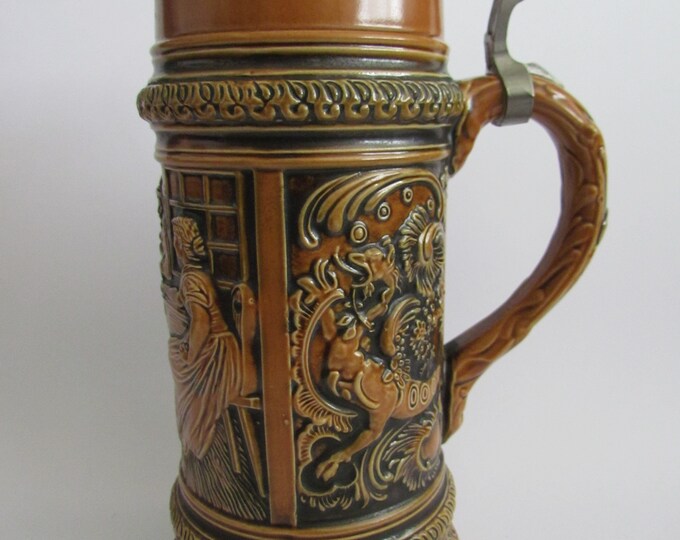 Vintage German 1 Liter Mug With Lid - H-26 Cm - Etsy