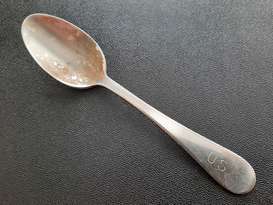 Vintage Us military Spoon 15 Cm. NATIONAL STAINLESS Engraved - Etsy