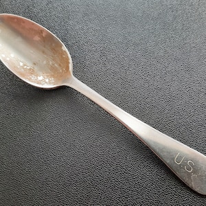 Vintage Us military Spoon 15 Cm. NATIONAL STAINLESS Engraved - Etsy