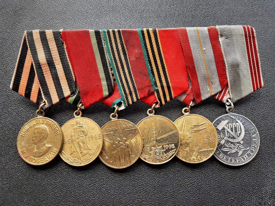 Ussr-set 6 Medals Military WW2 Veteran Awards - Etsy