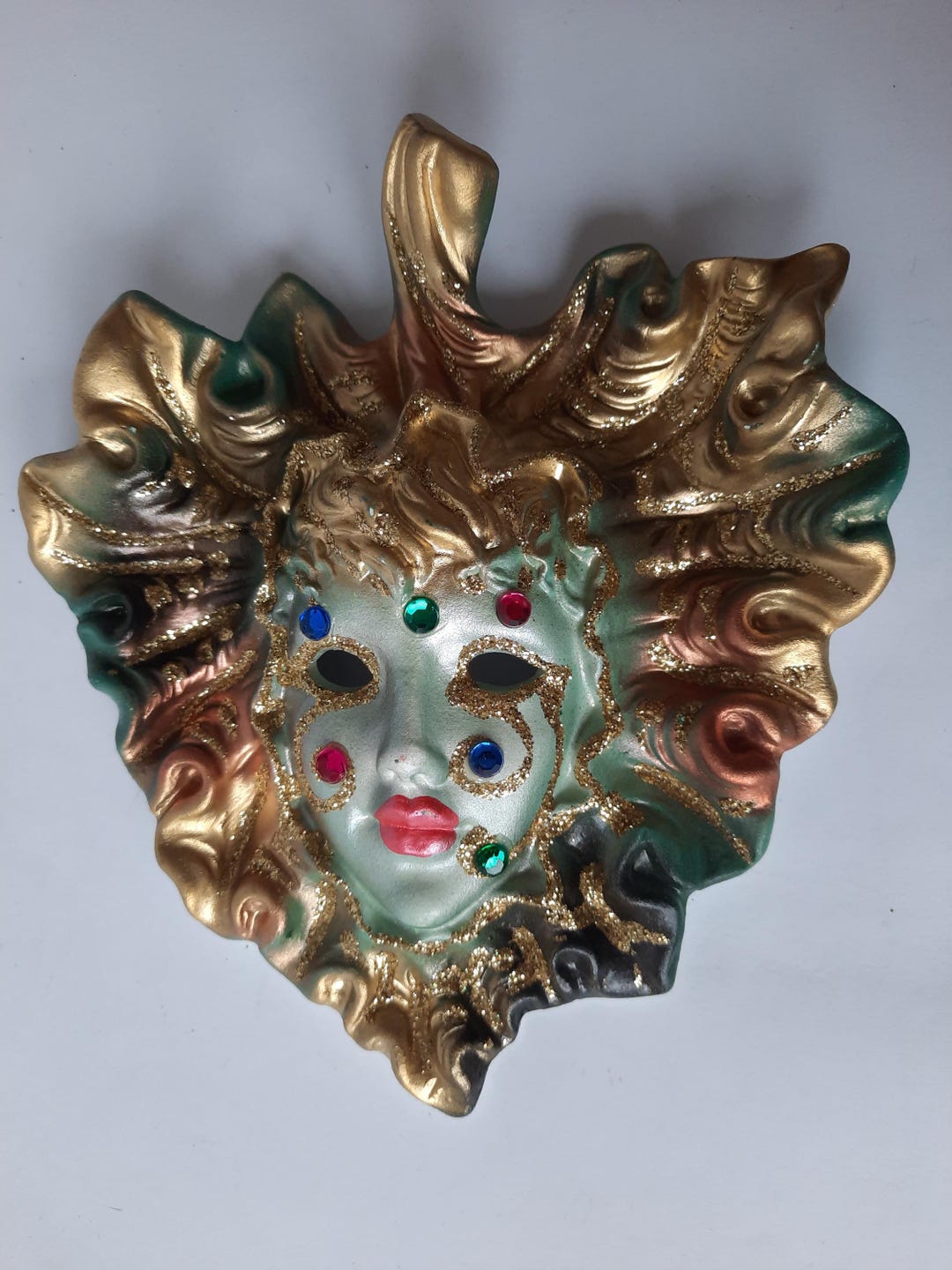 Vintage Ceramic Venetian Carnival Wall Mask 15*18 Cm - Etsy