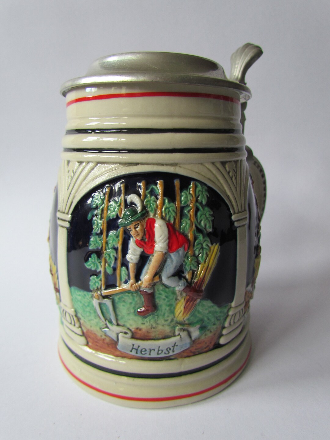 Vintage German 0.5 Liter Mug With Lid - H-16 Cm - Etsy