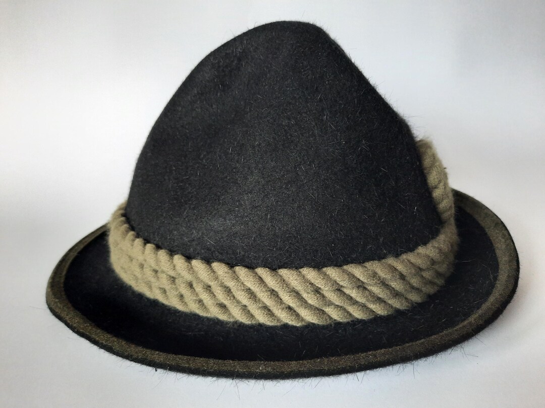 Vintage Austrian - Alpine-tyrolean Hat COLLINS-HUTE Wien-salzburg - 56/ ...