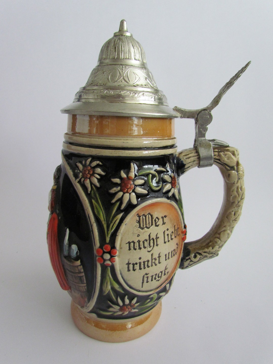 Vintage German 0,5 Liter Mug With Lid - H-20,5 Cm - Etsy