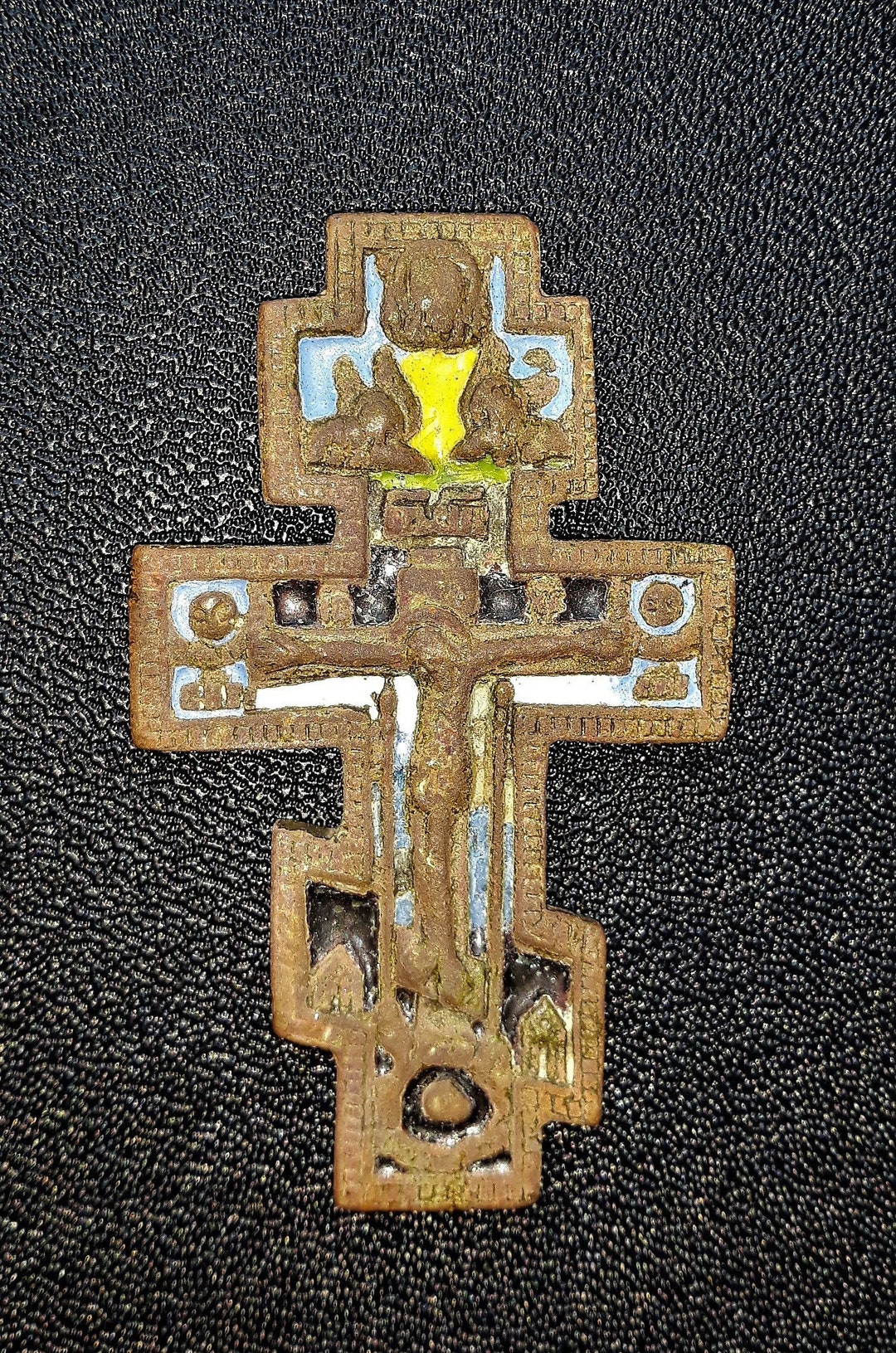 Russian Orthodox Cross 19th Century Pomeranian Type 5 Enamels - Etsy
