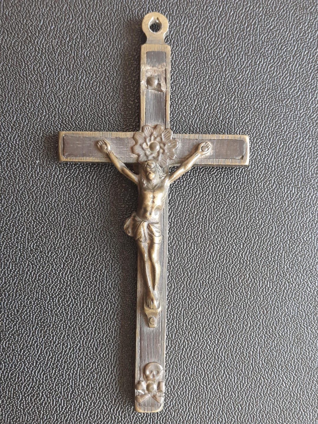 Antique German Original Bronze Pectoral Cross With Wooden Insert - Etsy