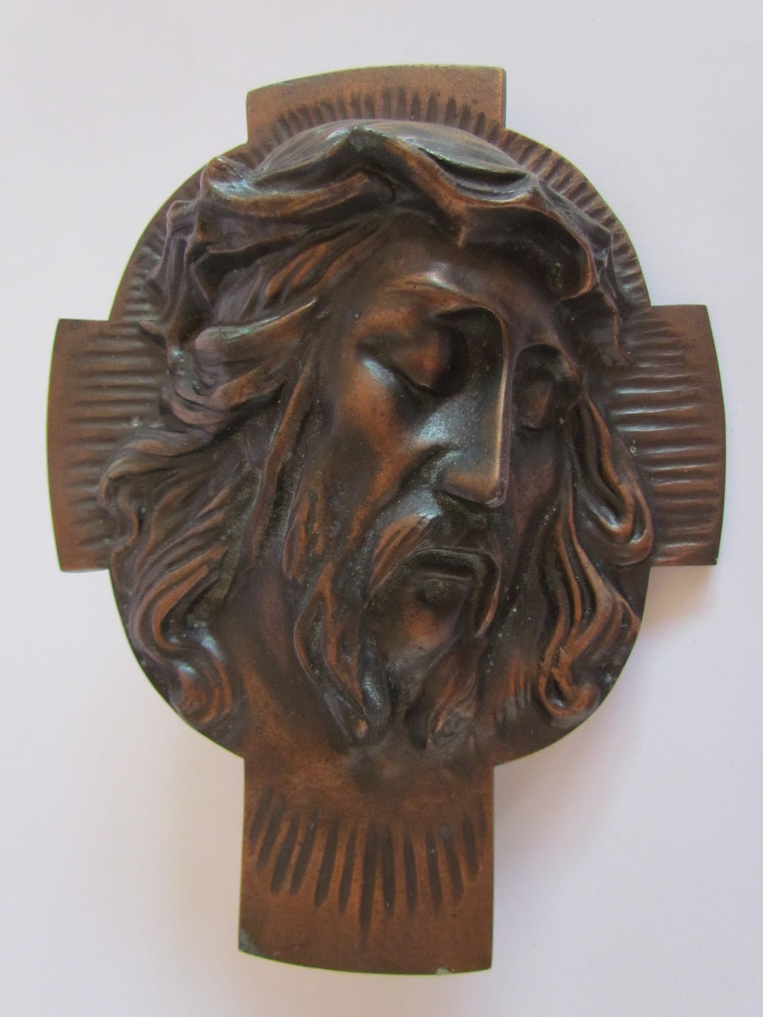 Vintage Metal Bas-relief of Jesus Christ - Etsy