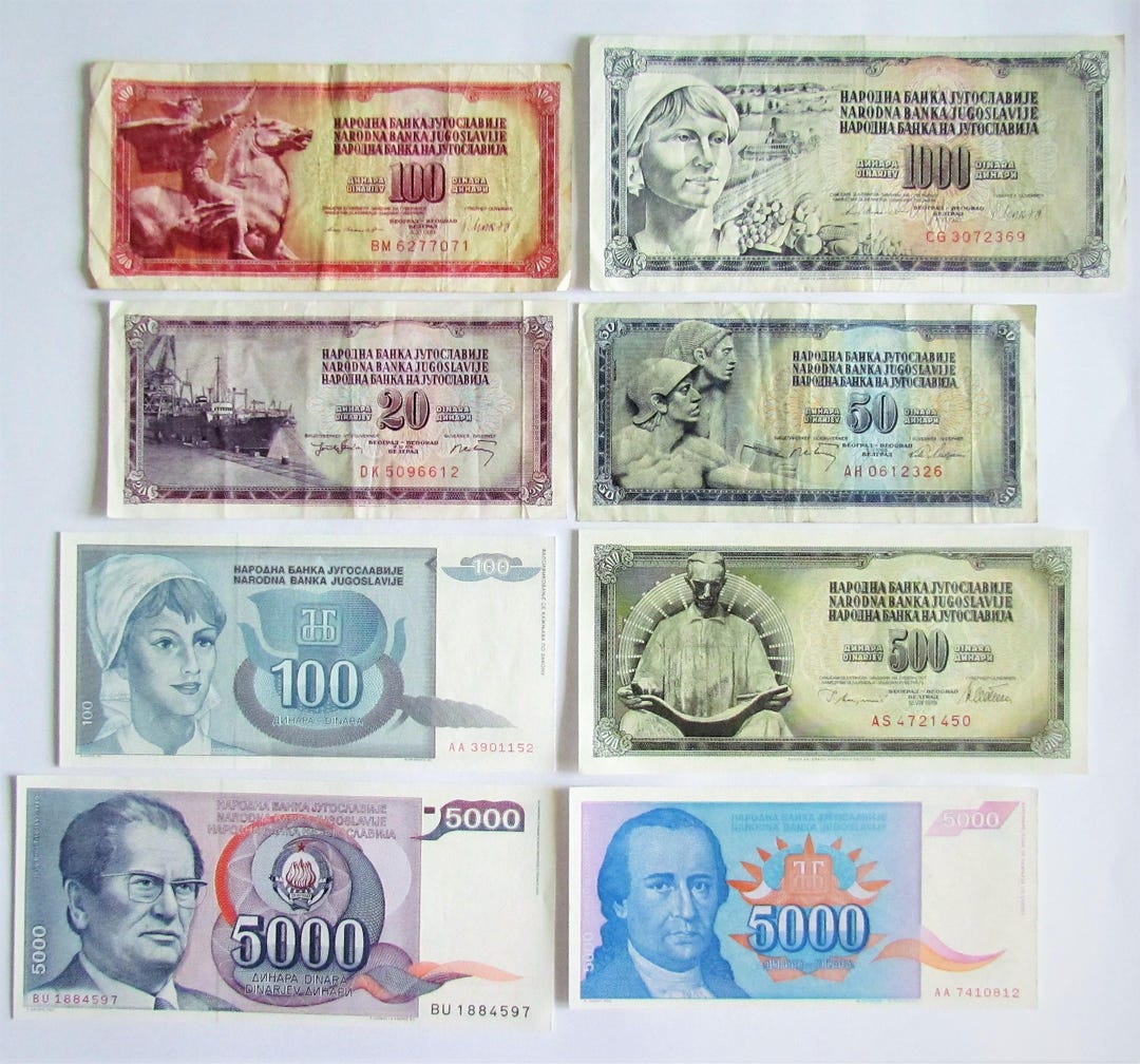 Set Banknotes of Yugoslavia - Etsy