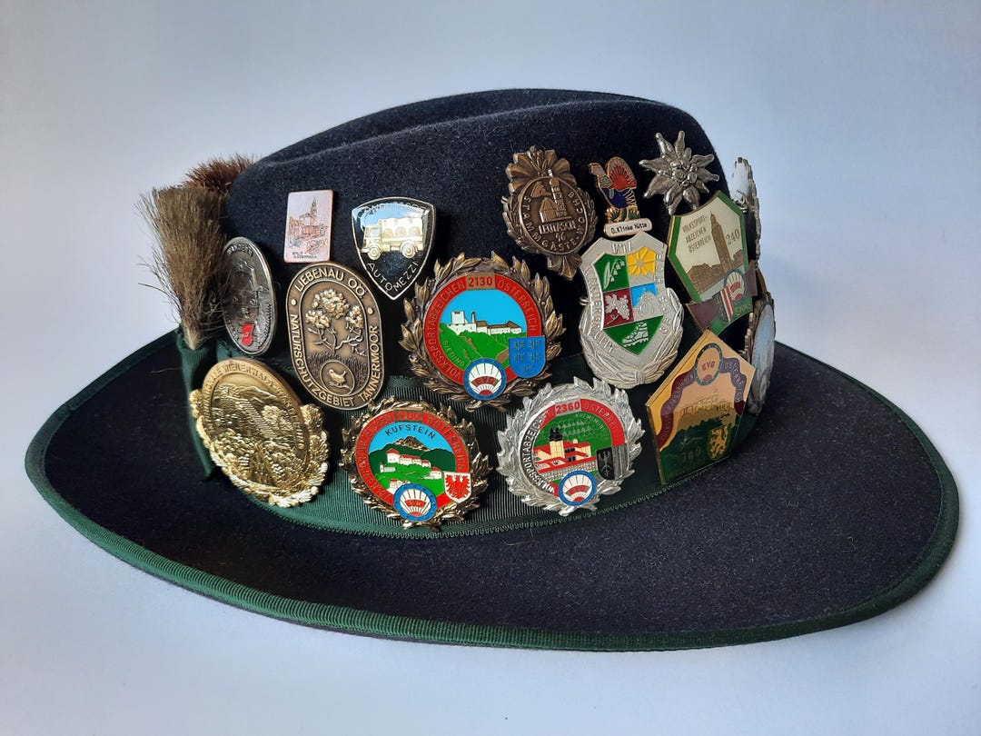 Vintage Austrian - Tyrolean Classic Hat, ORIGINAL ISCHLER - Size - 60/ ...