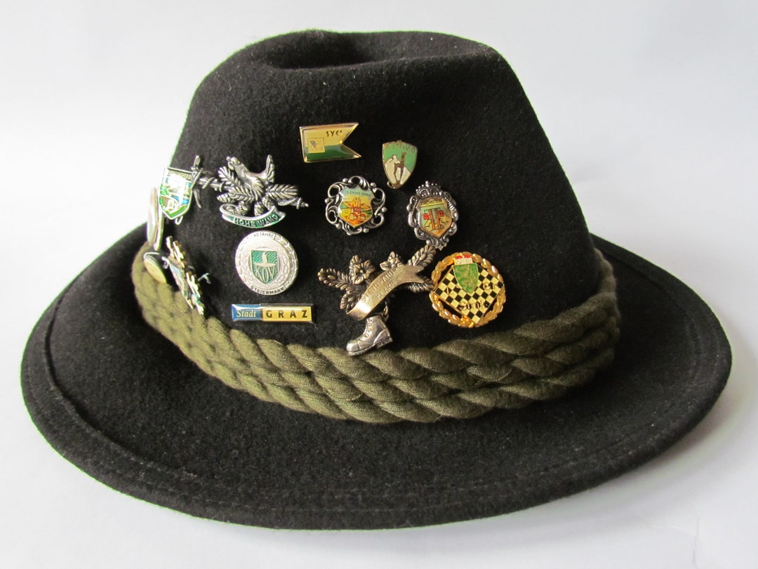 Vintage Austrian Tyrolean Classic Hunting Hat, Size 55/56 - Etsy
