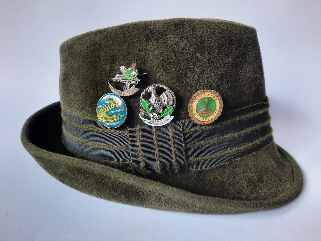 Vintage Austrian-tyrolean Classic Hunting Hat, Size 57/58 - Etsy