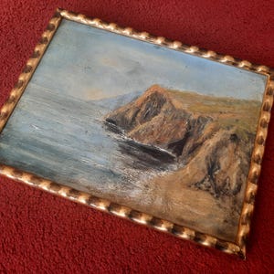 Vintage Painting in Frame 19*24 Cm = Paint on Cardboard (highland ) - Etsy