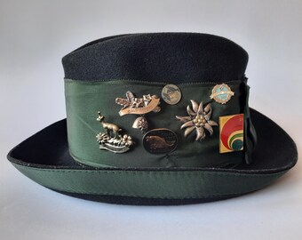 Vintage Austrian - Tyrolean Classic Hunting Hat, Size - 54/55 - Etsy