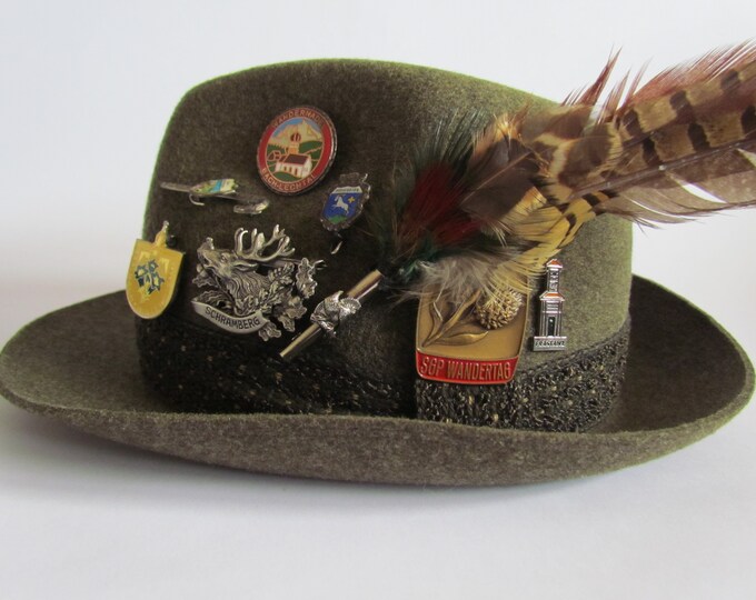 Vintage Austrian - Tyrolean Classic Hunting Hat, Size - 53/54 - Etsy