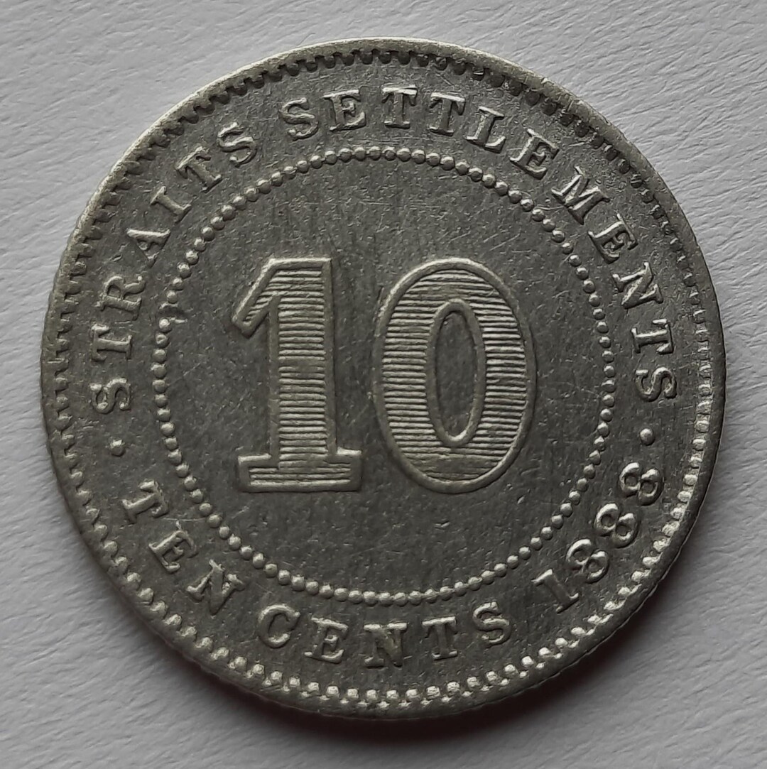 Straits Settlements 10 Cent 1888 Victoria Silber - Etsy.de