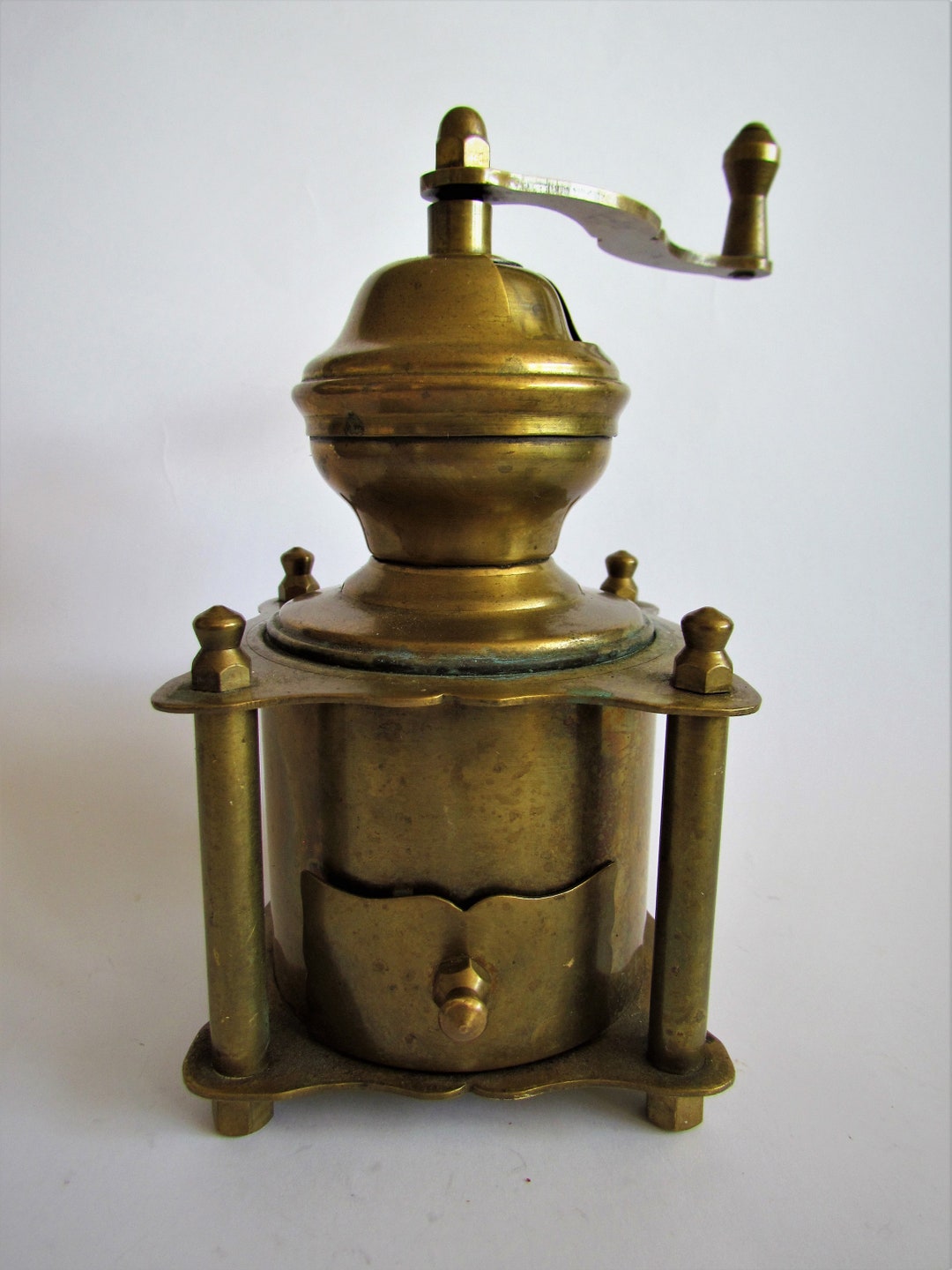 Vintage Bronze Coffee Grinder - Etsy