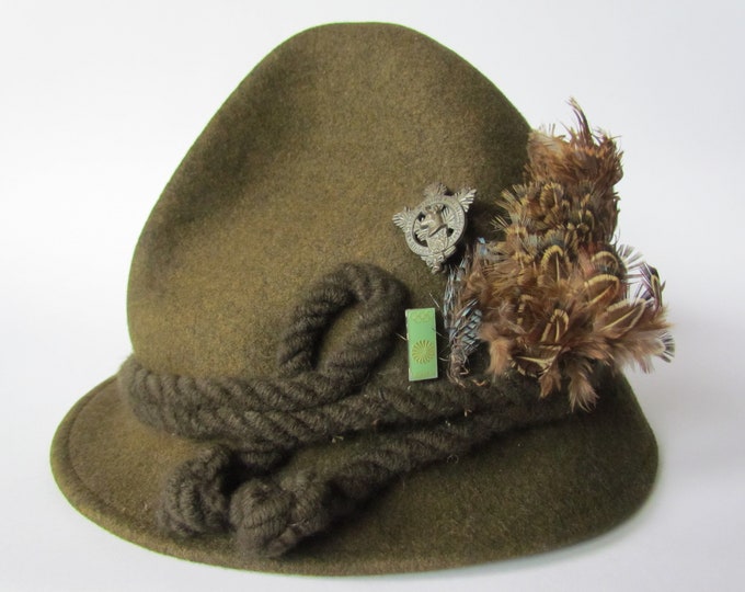 Vintage Austrian - Tyrolean Classic Hunting Hat, Size - 53/54 - Etsy